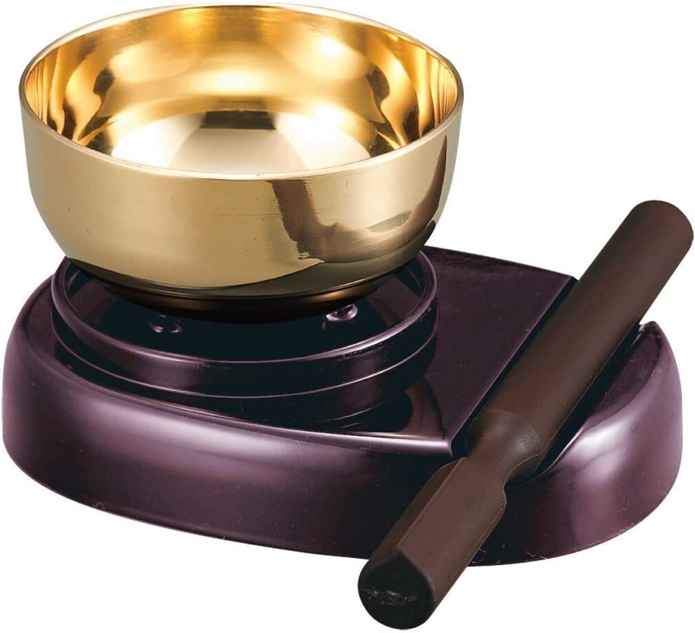 Sunmeny Buddhist Rin Rin Rin Set Brass 2.5 inch 3 -piece set Rin stick ...
