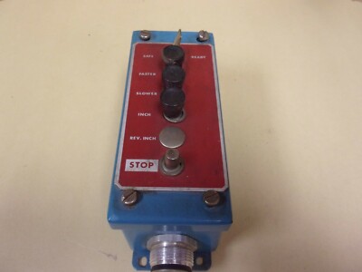 6 Button Switch Enclosure W/5 Switches , Safe/Ready Faster Slower Inch ...