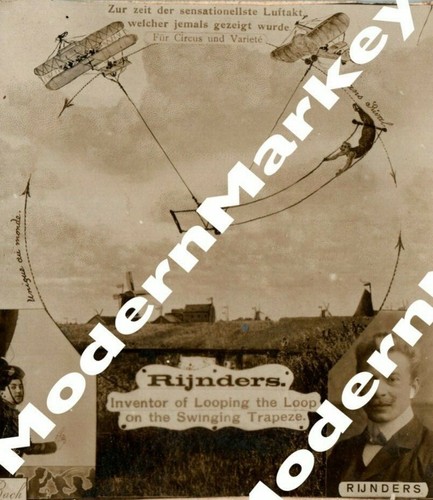 C.1910 RPPC M. Rijnders Airplane Jugglers Acrobats Circus Side Show ...