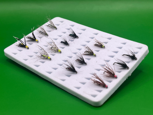 Wet Fly River Spiders Mini Set 16 Barbless Trout Fly Fishing Flies Mix ...