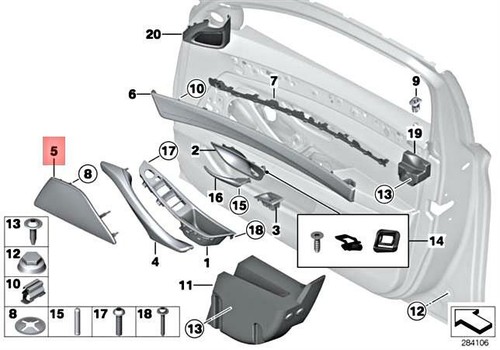 BMW OEM 13-16 528i xDrive Front Door-Speaker Cover Grille Grill Left ...