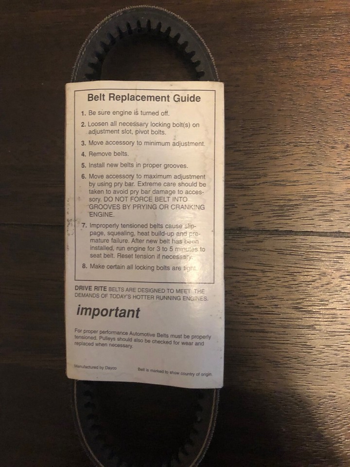 Automotive V-Belt (Standard) 15360DR/360115DR Drive-Rite | eBay