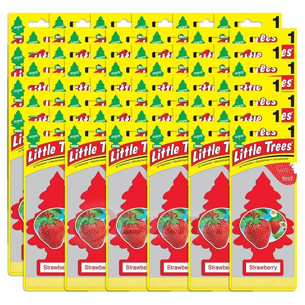 Little Trees -STRAWBERRY Air Freshener Home/Car Scent 12-24-48-72-96 ...