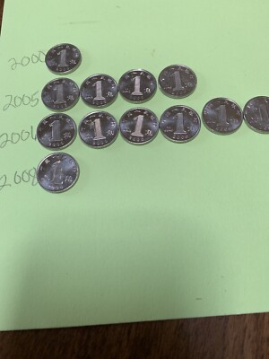 CHINA 1 Yi Jiao, (12 CoinOrchid Flowers (World Coin) Zhongguo Renmin ...