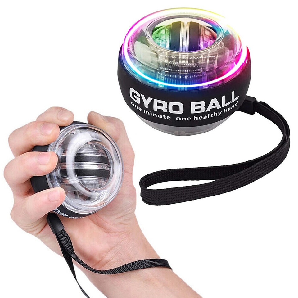 LED Wrist Ball Trainer Gyroscope Ball Muscle Power Relax Forearm Grip ...