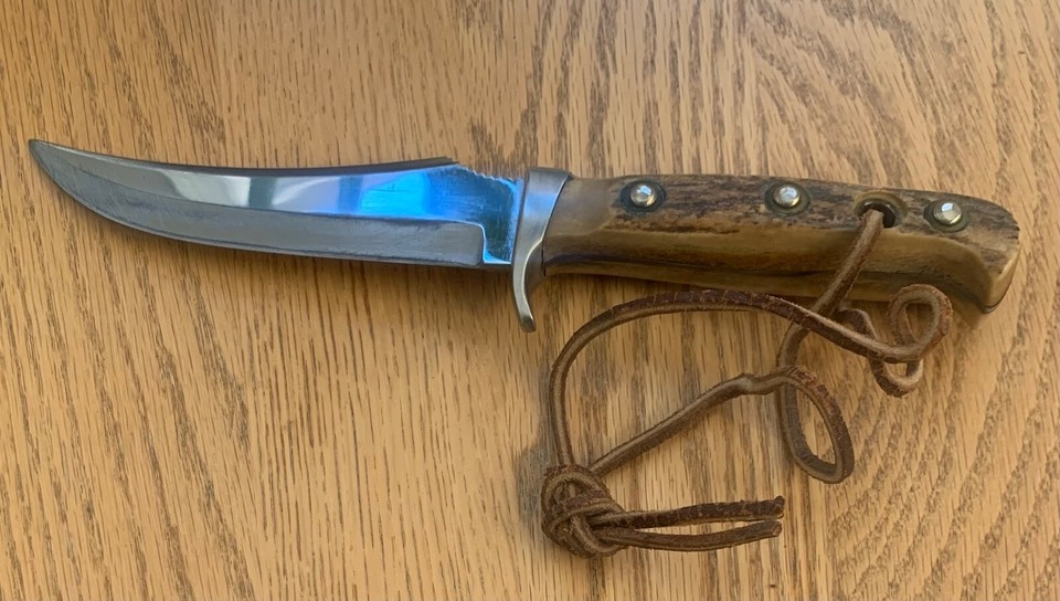 VINTAGE 1970 PUMA STAG SKINNER KNIFE USED NO SHEATH N13 | eBay