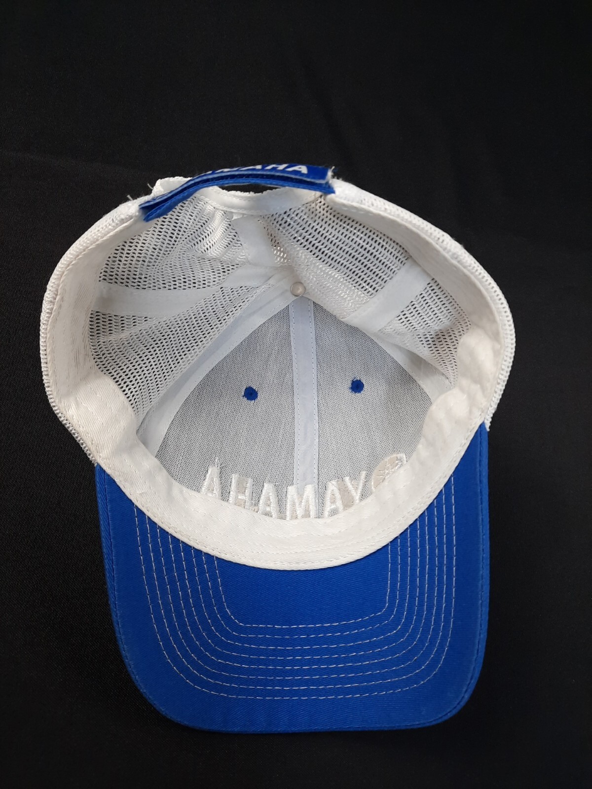 Yamaha Blue White Logo Trucker Cap Hat ,Loop & Hook B… - Gem