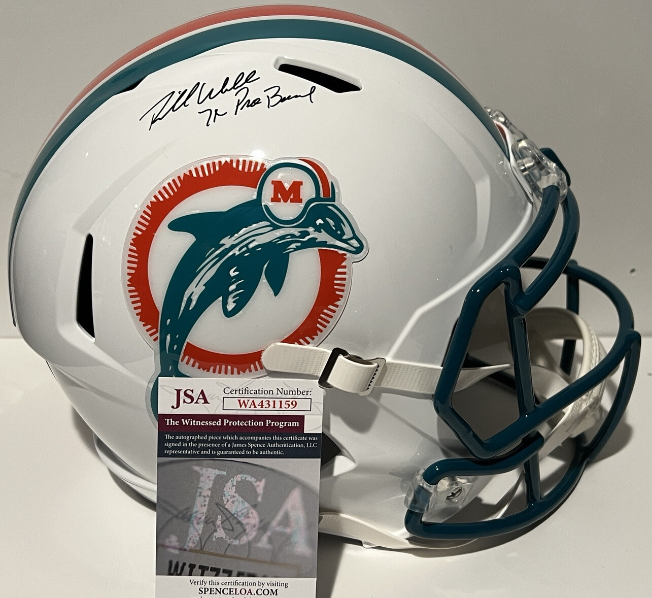 RICHMOND WEBB 7X Pro Bowl Signed Autographed Auto Dolphins Full Size ...