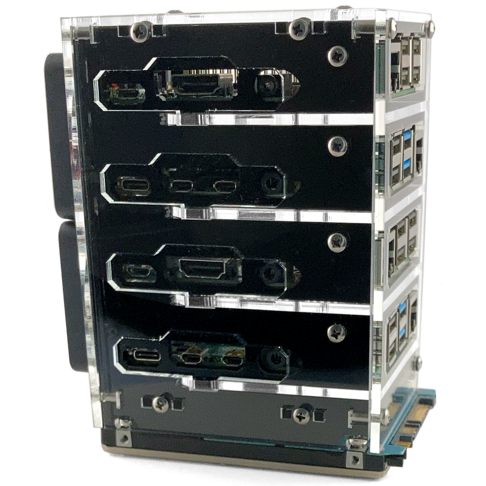 C4Labs Bramble Cluster Case for Raspberry Pi5, 4B, 3B, & 2.5" SSD (4 or ...