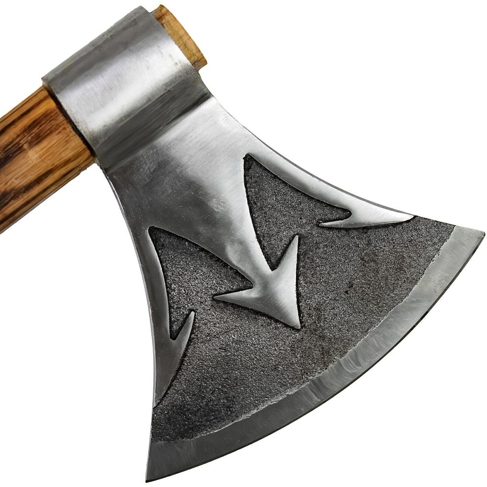 Hand Forged High Carbon Steel Trident Axe | Functional Medieval Camping ...