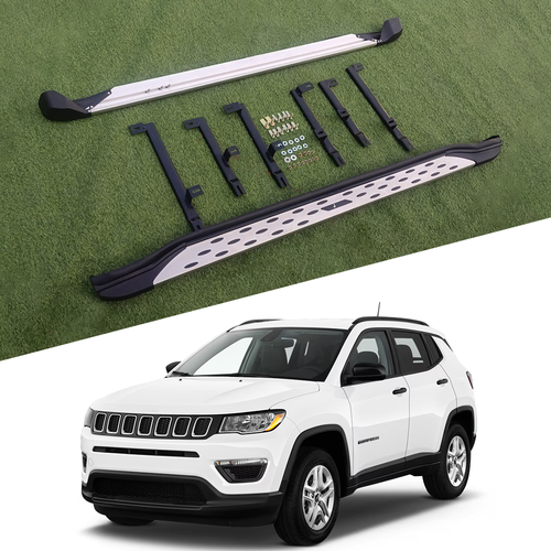 2PCS Fixed Running Boards Side Steps Nerf Bars Fits For Jeep Compass ...
