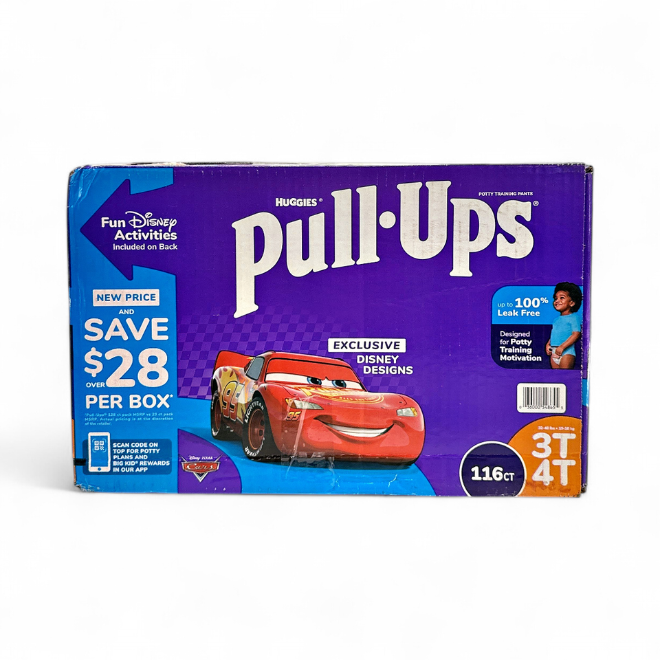 Huggies Pull-Ups - Cars Training Pants for Boys (Size 3T-4T) - 116 ...