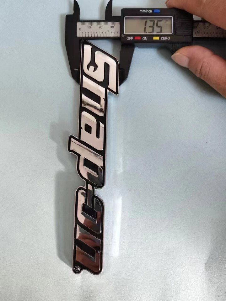 2PCs Snap-On Tool Box Logo Emblem Chrome Silver Badge Decal 8" Inch ...