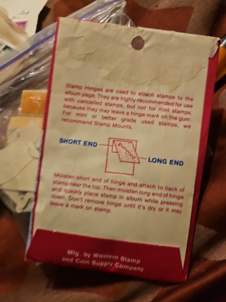 Western Stamp & Coin Mfg pre-folded stamp hinges 1000 hinges unopened ...