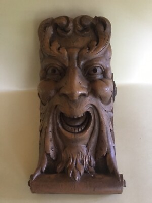 VINTAGE 1978 GROTESQUE LAUGHING MAN WOODEN NICKEL PLASTER CASTING ...