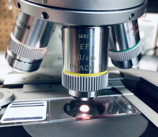 Leica / Leitz EF 10x Phaco 1 Phase Contrast Microscope Objective 160mm ...