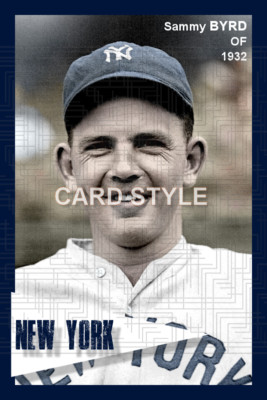 Sammy Byrd - 1932 New York Yankees - choose a size - colorized print | eBay