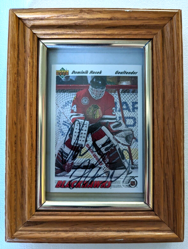 Dominic Hasek Signed 91 Rookie Card - Framed - Buffalo Sabres/Chicago ...