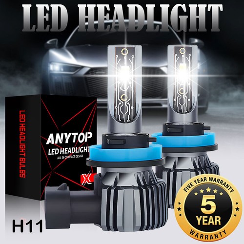 For Volvo S40 2004-2011 - 2pc 2Side LED Headlight H11 6000K White Bulbs ...