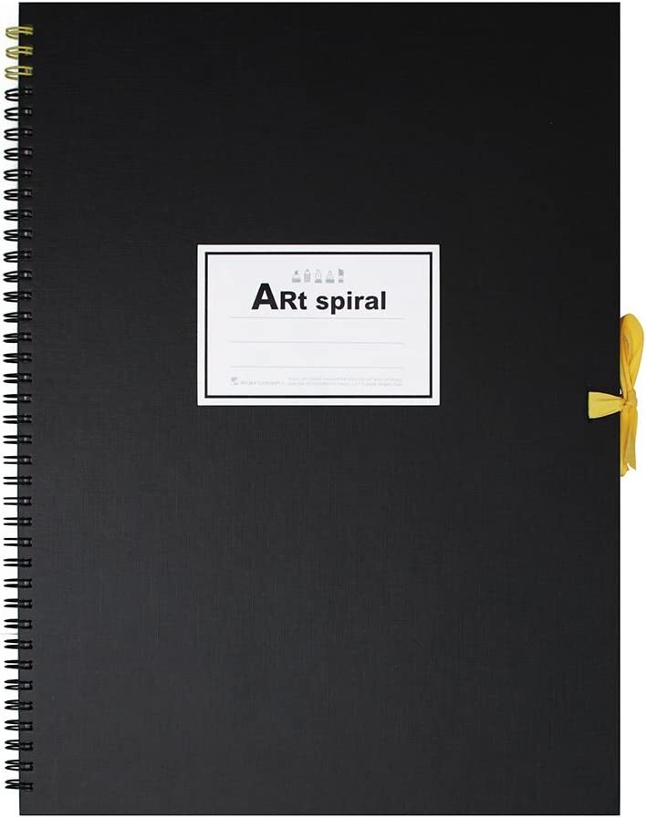 Maruman Sketchbook F4 Art Spiral Correction Paper Thick Black 24 pieces ...