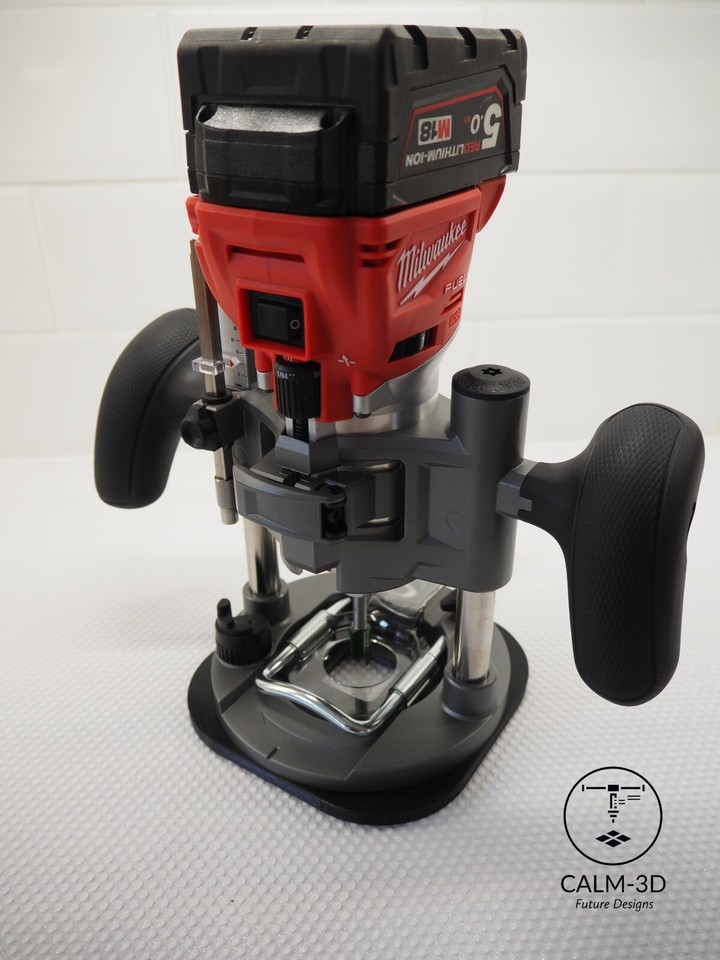 Milwaukee M18 Compatible Plunge Router Bases - Dual Set - inc Screws ...