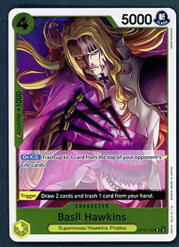 ONE PIECE OP-10 "ENGLISH" ROYAL BLOOD BASIL HAWKINS OP-10/109 NEW MINT ...
