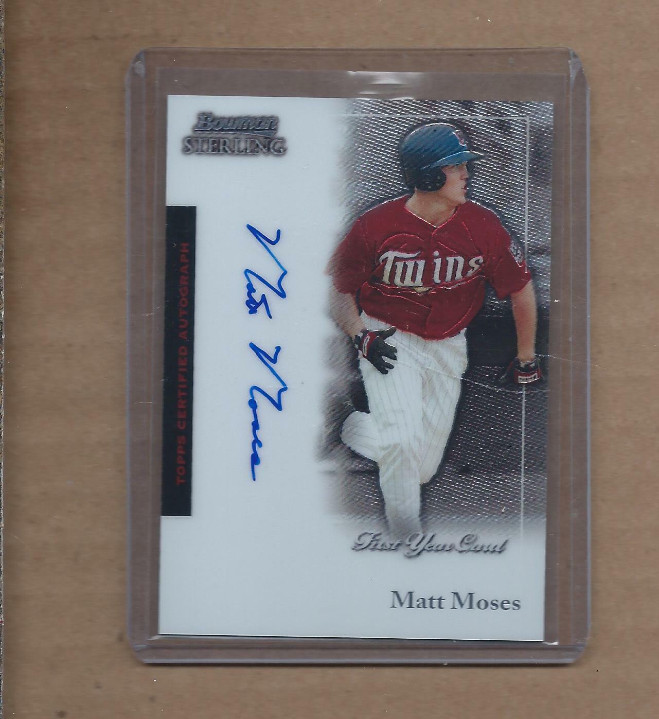 2004 BOWMAN STERLING MATT MOSES RC AUTO TWINS | eBay