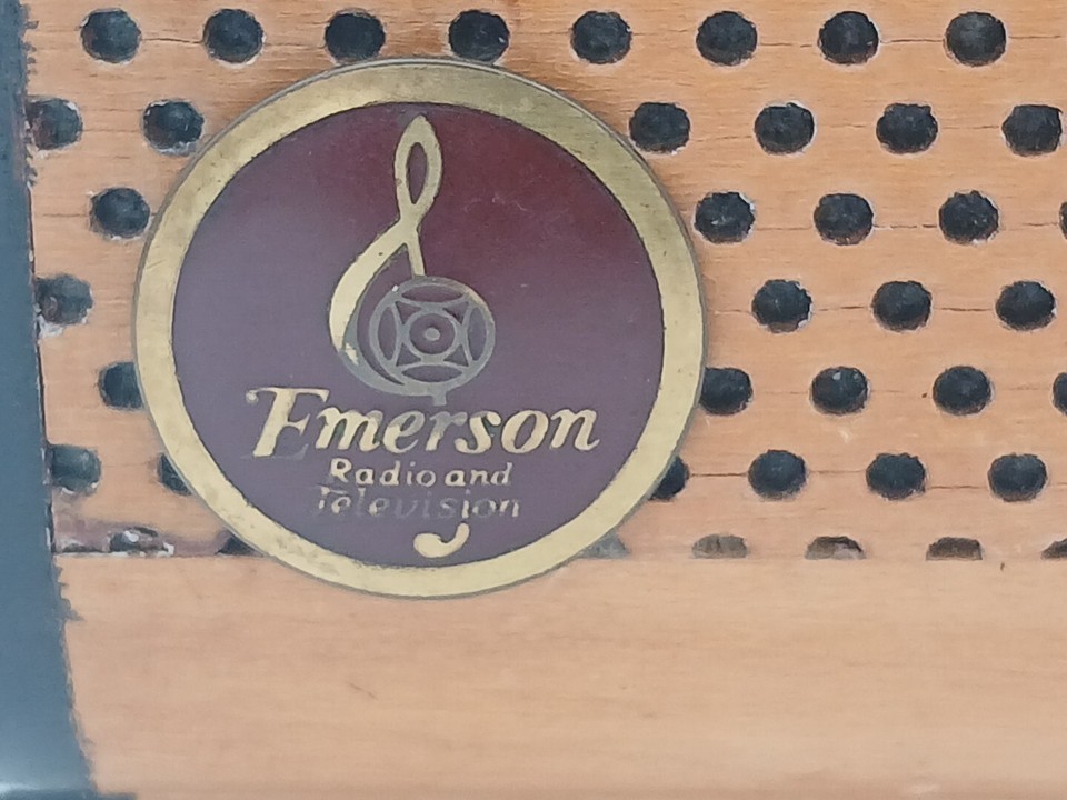 Vintage Emerson Tube Radio Model 503 Wood Cabinet Green Dial 1940's | eBay