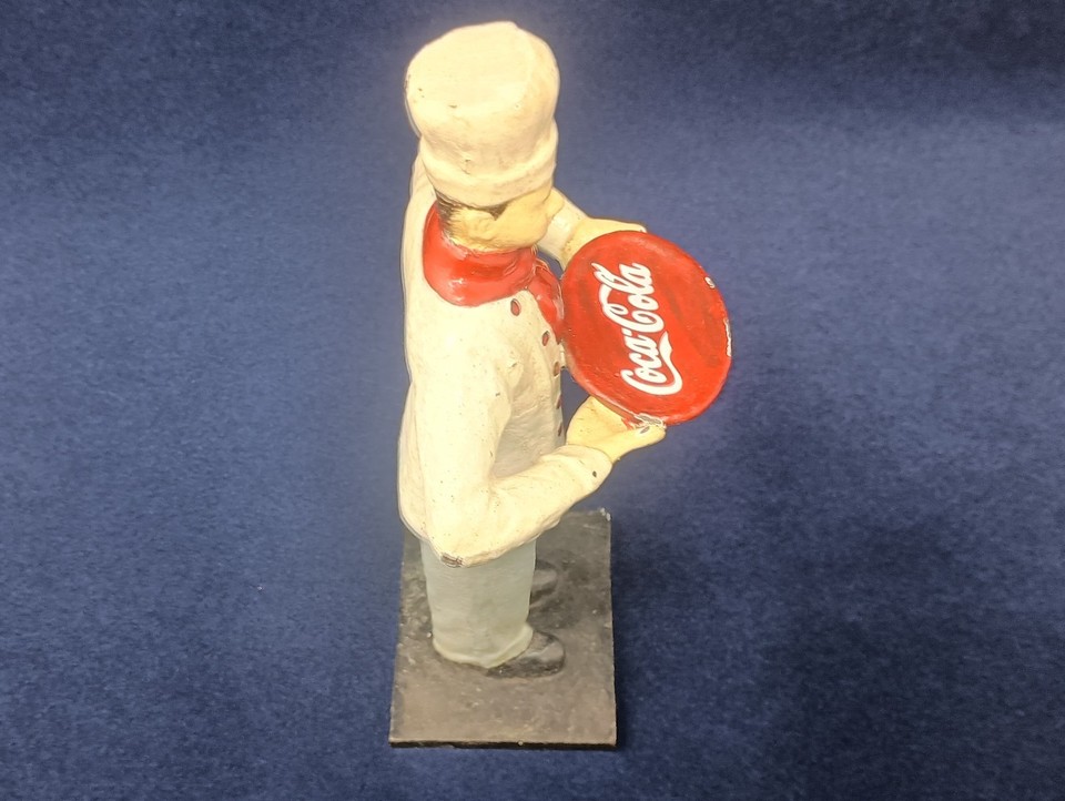 Coca Cola Waiter Cast Iron Figure Original Circa 1898 Vintage Vibrant ...