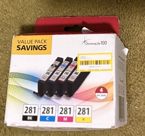 Canon 281 Ink Cartridge Value Pack - Black, Cyan, Magenta, Yellow - new ...