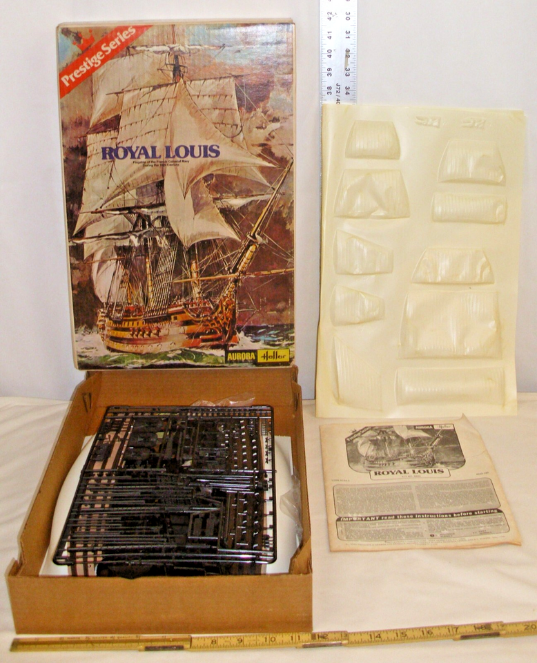 AURORA HELLER FRENCH ROYAL LOUIS TALL SAILING SHIP MODEL KIT 1:200 ...