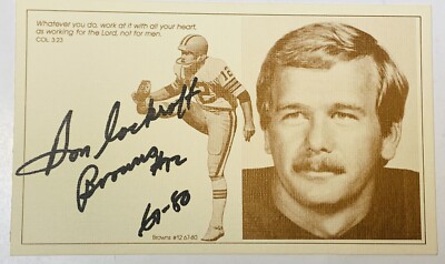 Don Cockroft Cleveland Browns NFL Signed Autographed 7”x4” | eBay