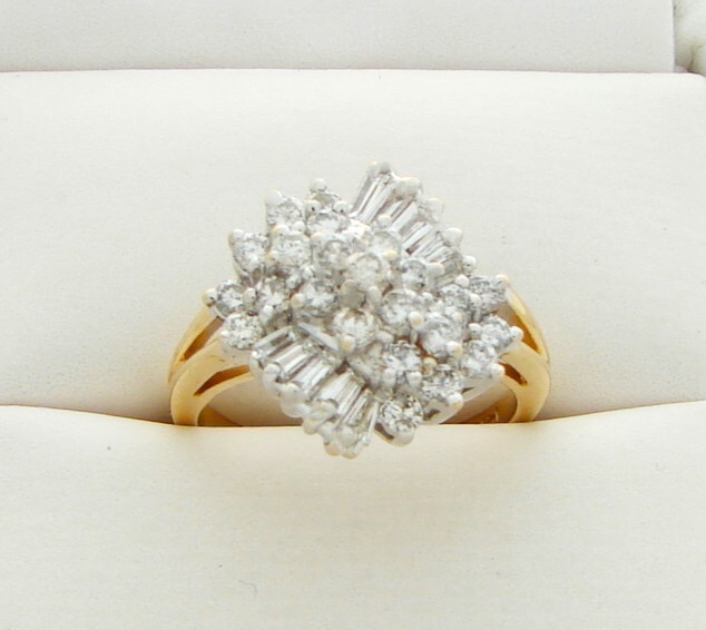 DIAMOND COCKTAIL DINNER RING DIAMOND WATERFALL RING | eBay