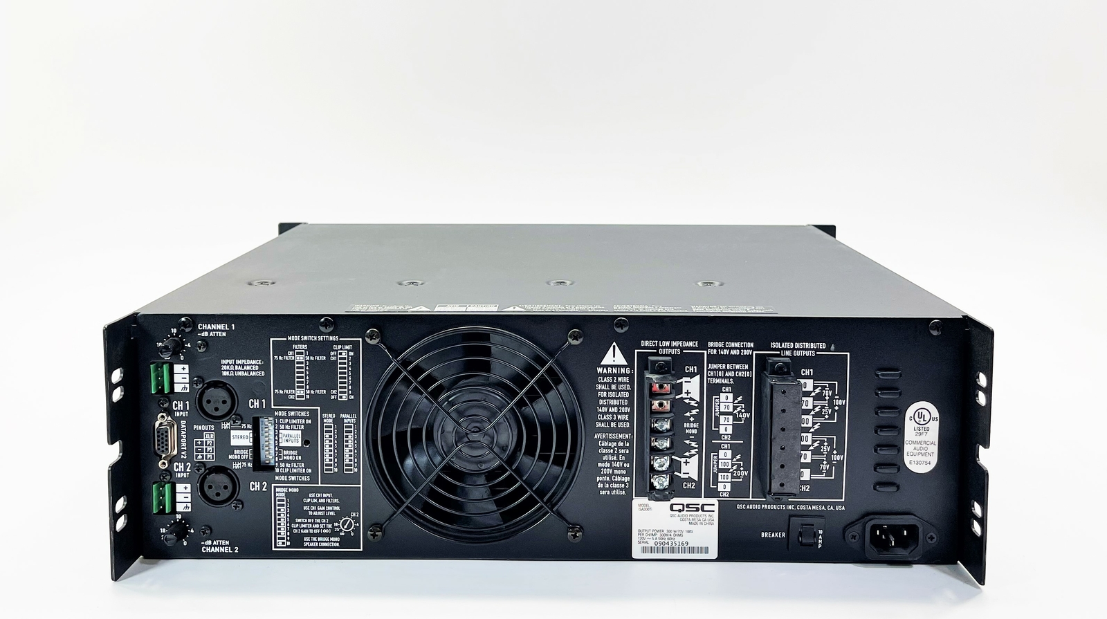 QSC ISA-300Ti Professional Power Amplifier 2 Channels 300W 4 ohm with Rack Mount | eBay