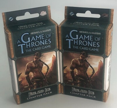 (2)x Game of Thrones GOT Fire and Ice Chapter Pack Deck Card Game CCG ...