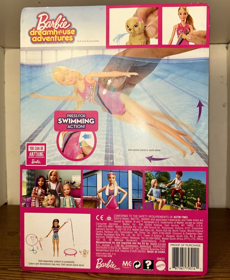 Barbie Dreamhouse Adventures Swim 'n Dive Doll With Diving Board ...
