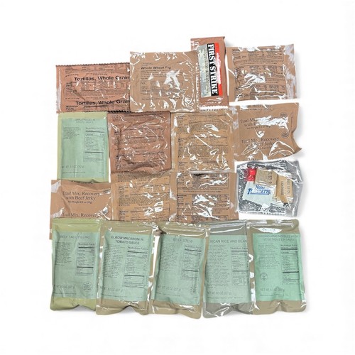 Lot of 17 REAL Military MRE components (2026/2027 Insp), 13 different ...