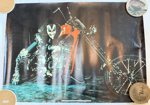 KISS Gene Simmons Uncommon Aucoin Motorcycle Pro Arts Poster 1977 ...