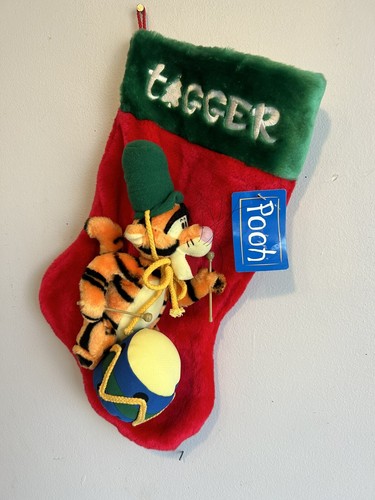 Tigger Christmas Stocking Drumming Disney Santas Best With Tag Winnie ...