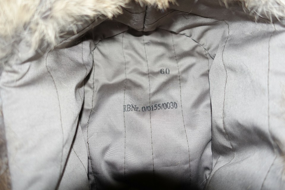 GERMAN ARMY WW2 REPRO EAST FRONT REAL RABBIT FUR USHANKA HAT Sz61 7 5/8 ...