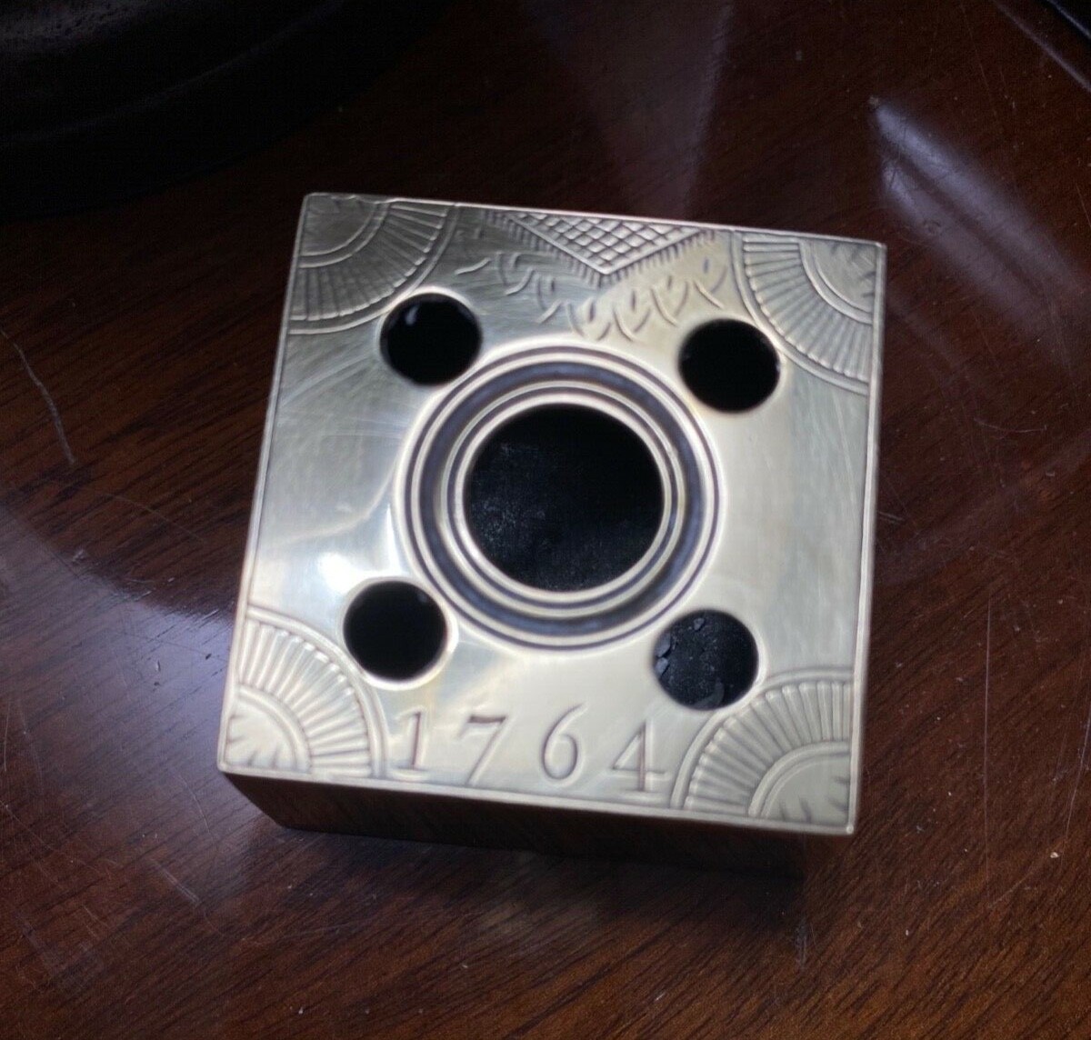 Colonial Williamsburg 1764 Geddy Foundry Inkwell pewter brass Heavy | eBay