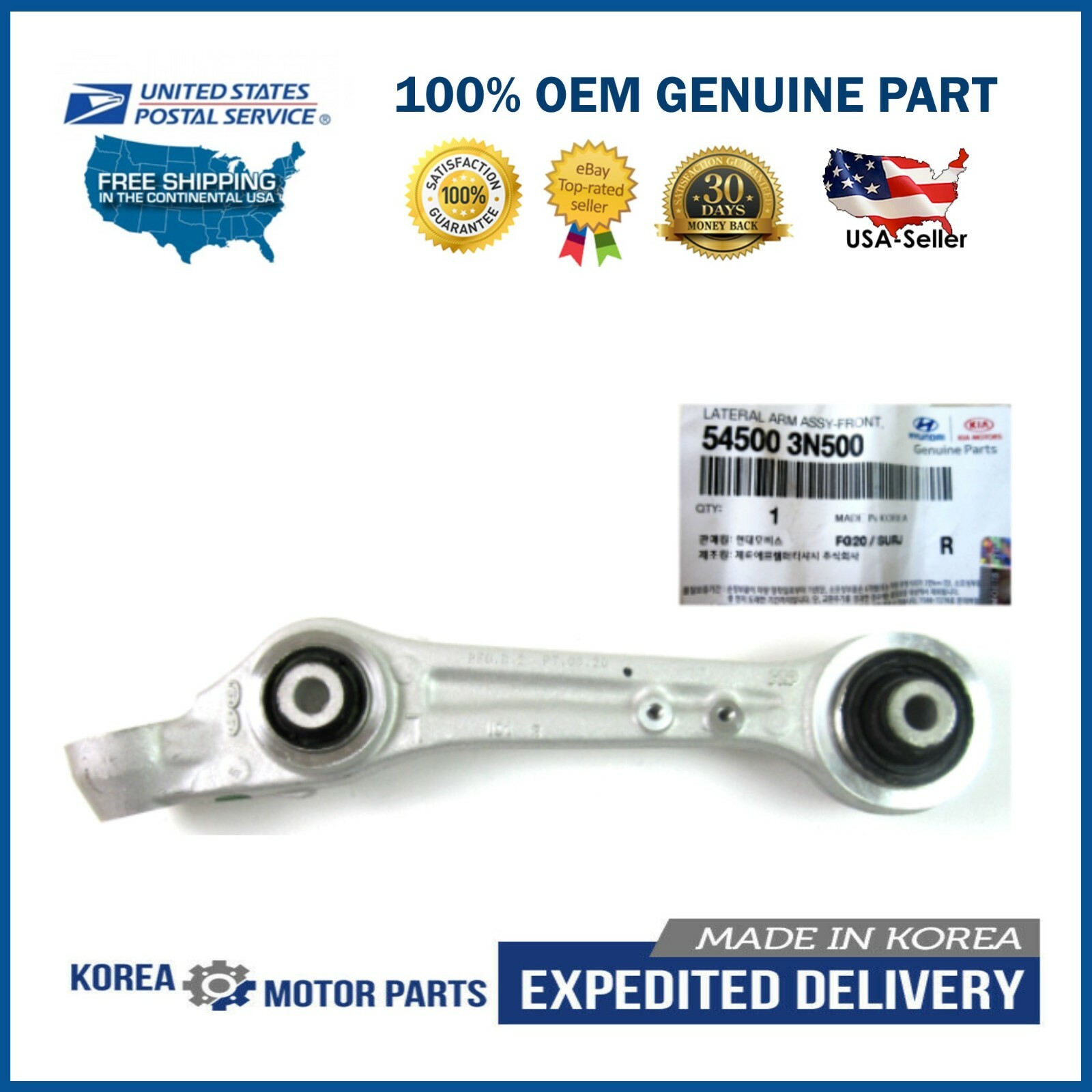 Genuine Hyundai Lateral Arm Assy-front LH 545003N500 OEM for sale ...