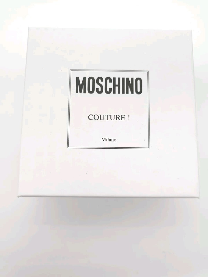 MOSCHINO Couture AEFFE Logo Buckle Leather Belt Black Size IT 56 ML052 ...