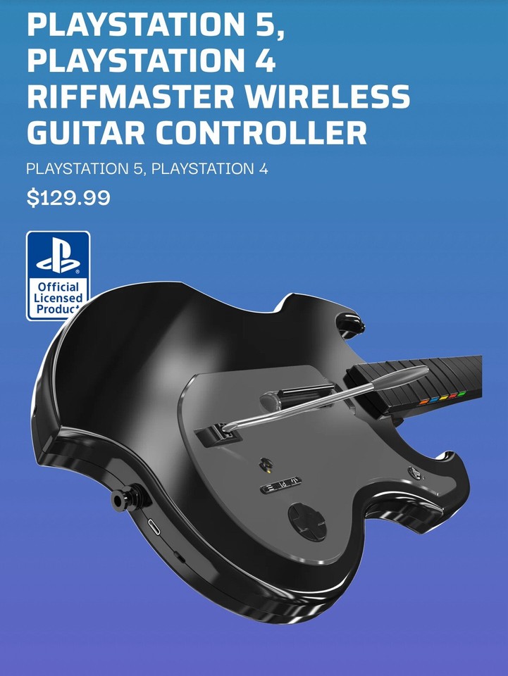 PDP RIFFMASTER WIRELESS GUITAR CONTROLLER - PS4/PS5/PC | eBay