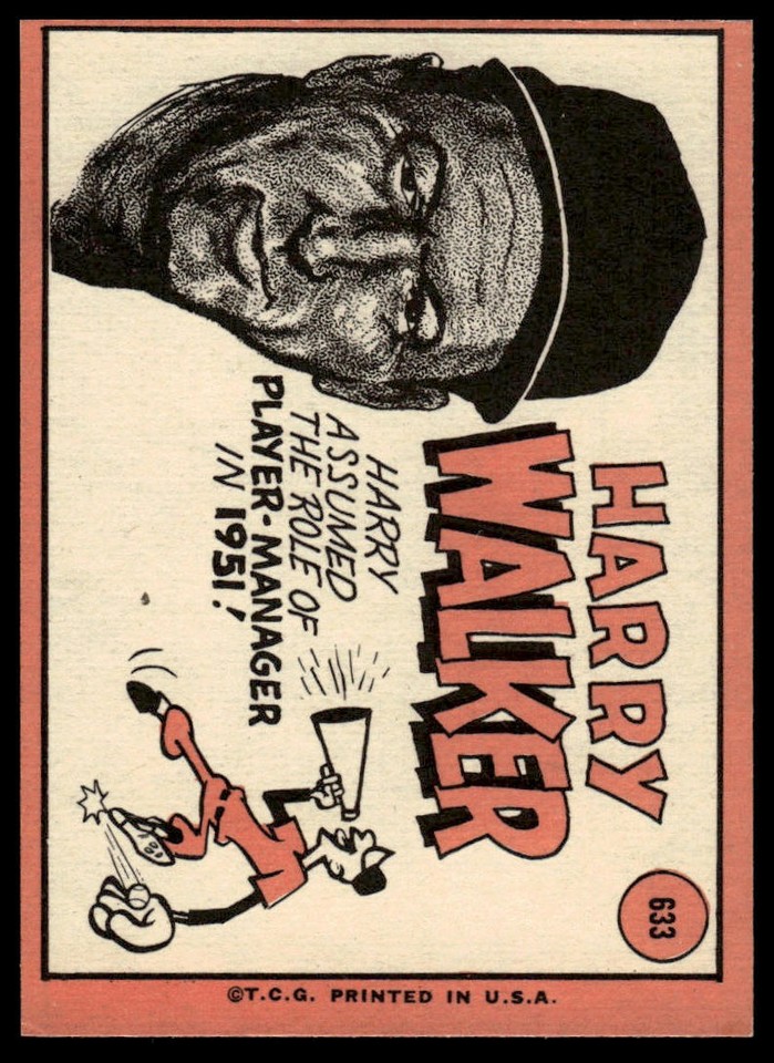1969 Topps #633 Harry Walker | eBay