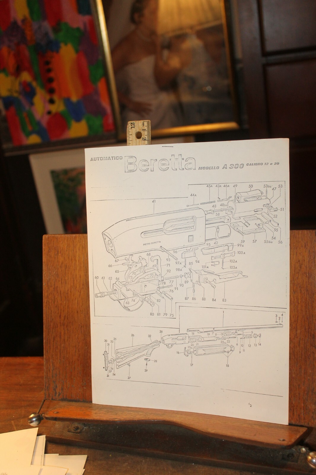 Vintage Gun Diagram & Parts List Beretta Modello A300 | eBay