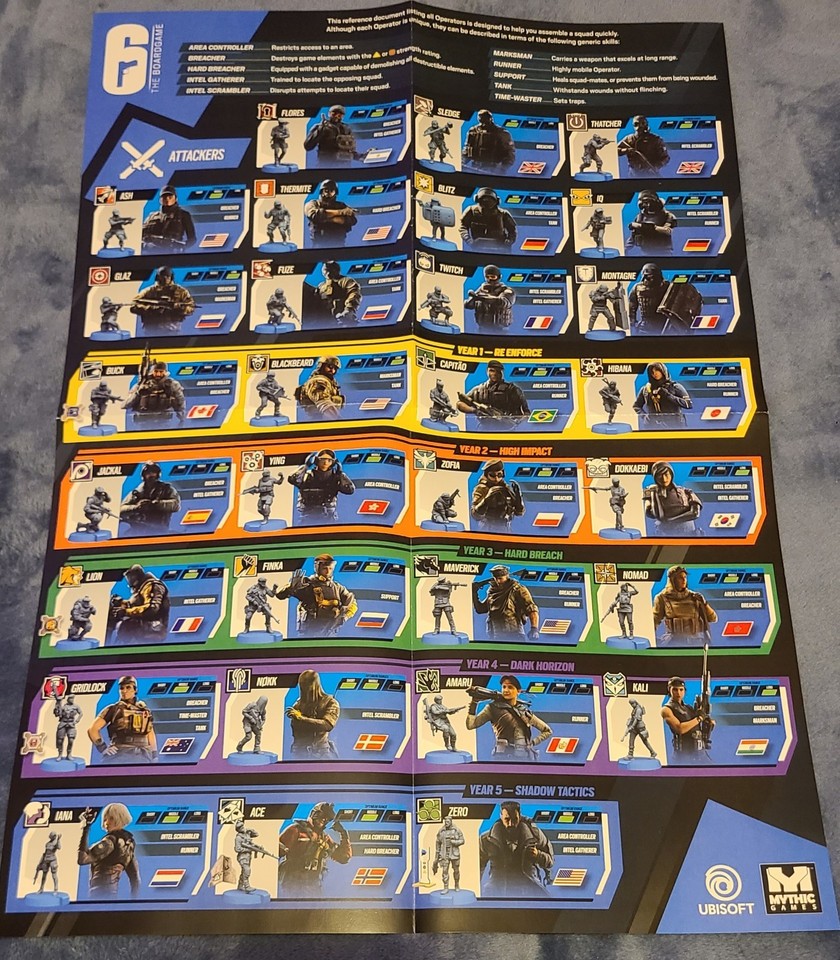 rainbow six siege board game: base game plus all maps and year 1 to 5 ...