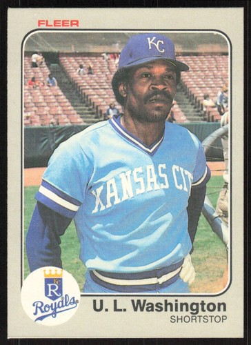1983 Fleer Baseball Card U.L. Washington #125 Kansas City Royals | eBay