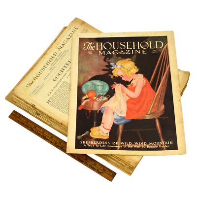 Antique "THE HOUSEHOLD MAGAZINE" Lot of 13 Back-Issues 1927-41 +BONUS ...