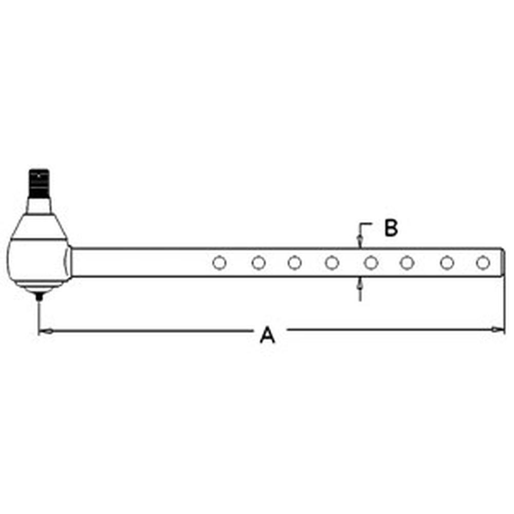 MFWD Long Tie Rod Fits John Deere Tractors 4250, 4430, 4440 - w/ 9 ...